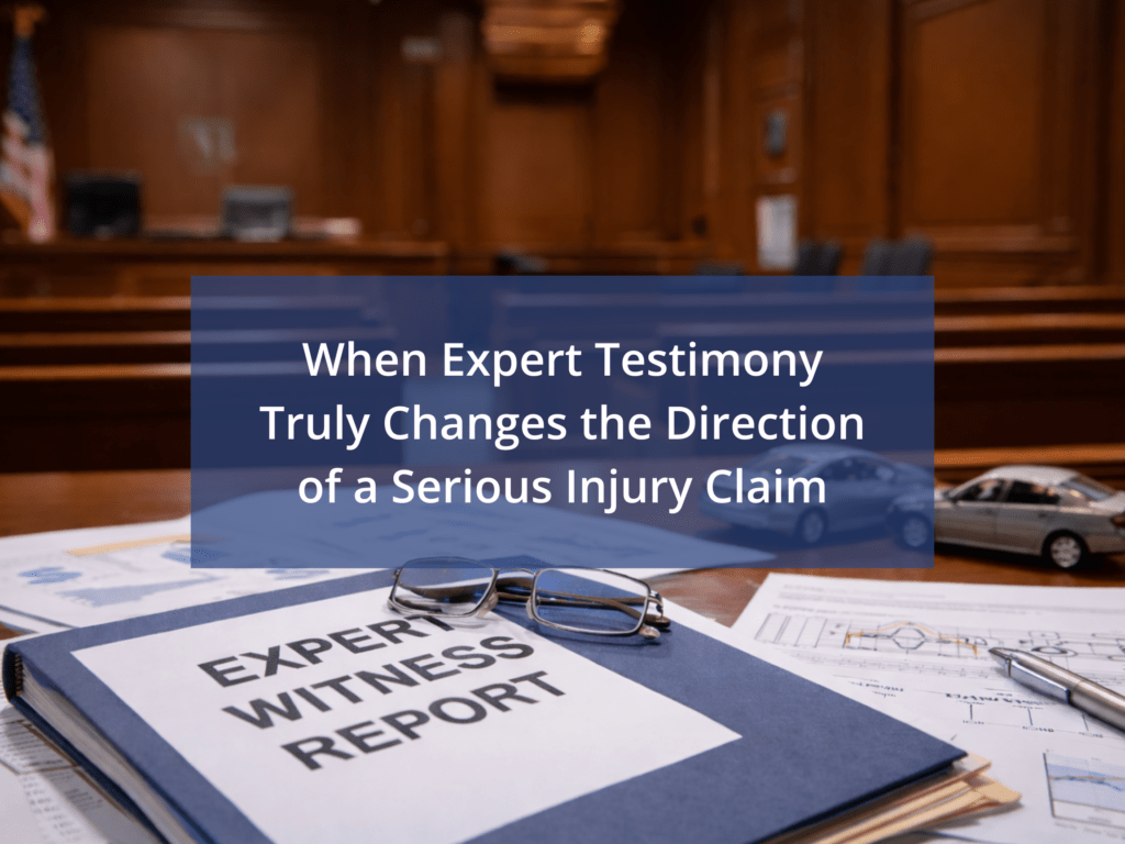 Expert Testimony Serious Injury Case Strategy and Liability Analysis | Blog